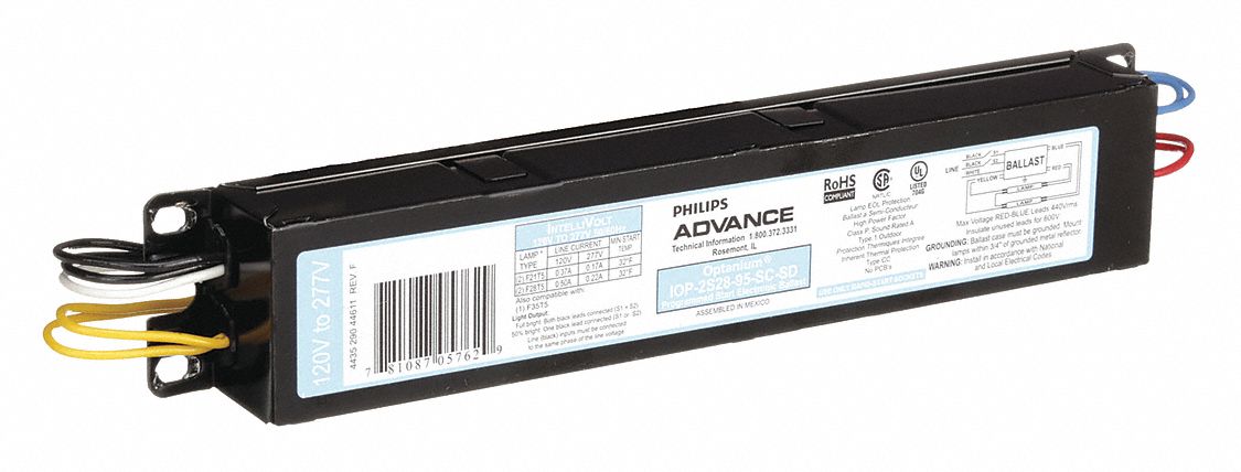 ADVANCE, T5, 120 to 277V AC, Fluorescent Dimming Ballast - 2LMW6|IOP ...