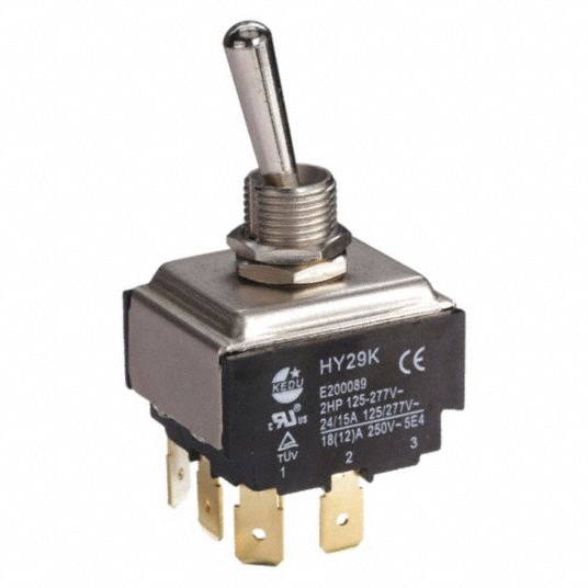 POWER FIRST, 6 Connections, 3PST, Toggle Switch - 2LMY7|2LMY7 - Grainger