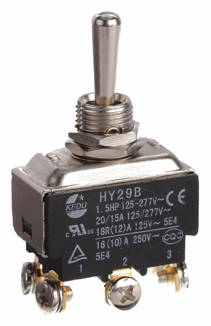 POWER FIRST, DPDT, Screw Terminals Connection, Toggle Switch - 2LMZ7 ...