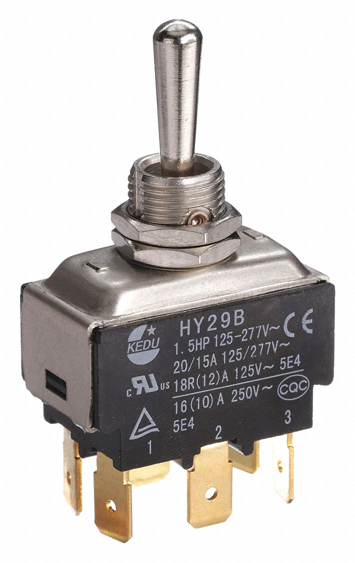 POWER FIRST, 6 Connections, DPDT, Toggle Switch - 2LMZ9|2LMZ9 - Grainger
