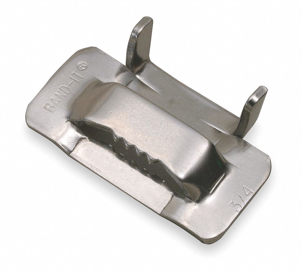 BAND-IT Strapping Buckle: Fits 3/4 in Strap Wd, 316 Stainless Steel ...