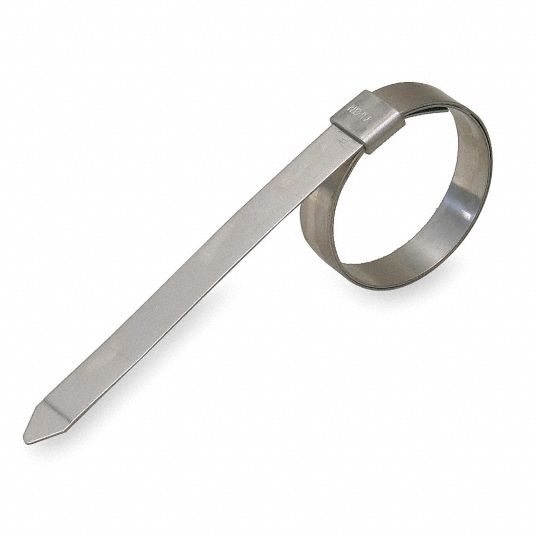 BAND-IT Band Clamp: 201 Stainless Steel, 1 3/8 in Inside Dia. (In.), 0. ...