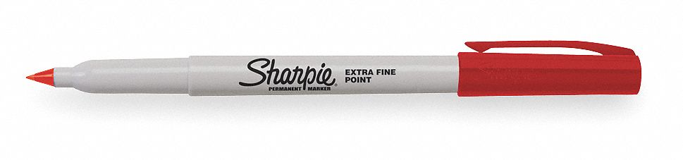 Permanent Marker, Red, PK 12 - Grainger