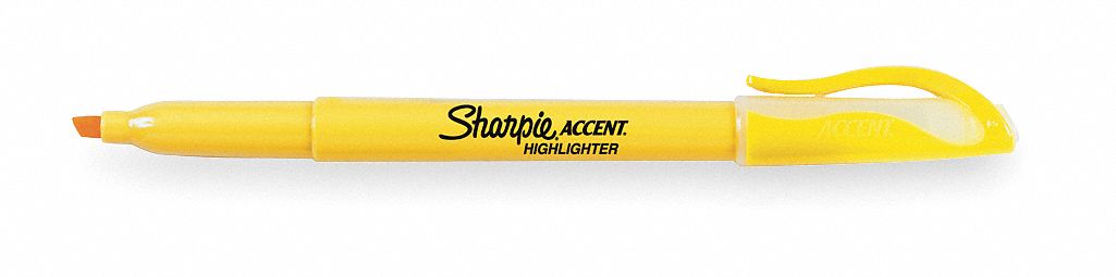 SHARPIE, Yellow, Chisel, Highlighter - 2LTJ9|27005 - Grainger