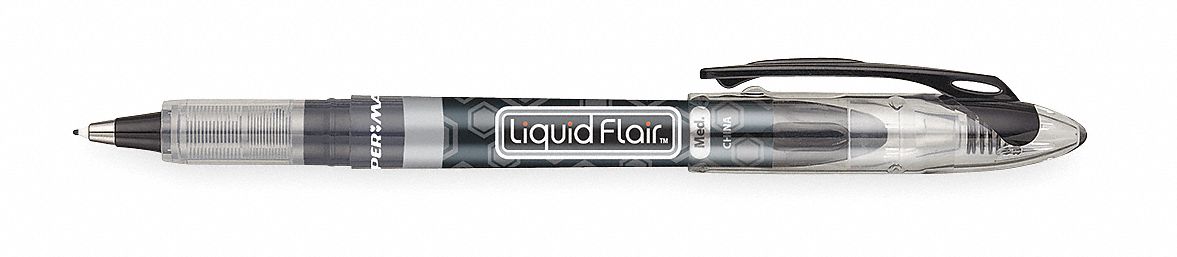 Porous Point Felt Tip Pen, Barrel Material Plastic, Barrel Color Black ...