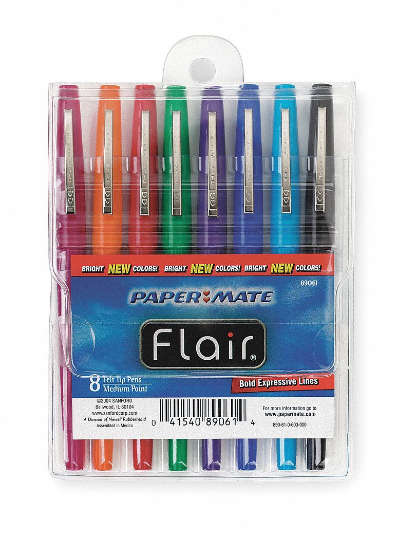 Porous Point Felt Tip Pen Set, Barrel Material Plastic - Grainger