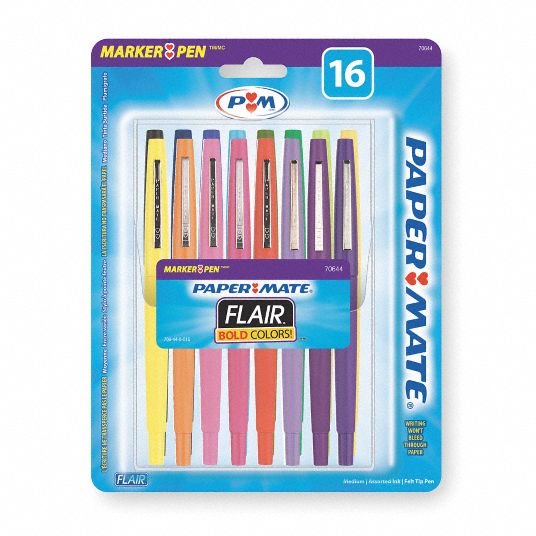 Porous Point Felt Tip Pen Set, Barrel Material Plastic - Grainger