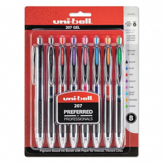 UNI-BALL, uniball™ 207, Assorted, Pen Set - 2LUH3|40110 - Grainger