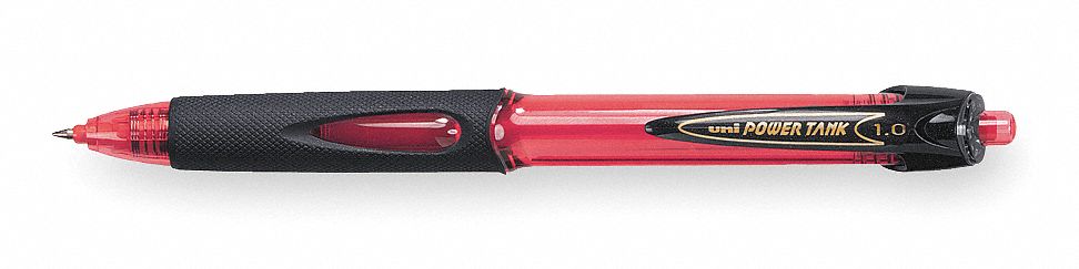Ballpoint Pen, Barrel Material Plastic, Barrel Color Red, PK 12 - Grainger
