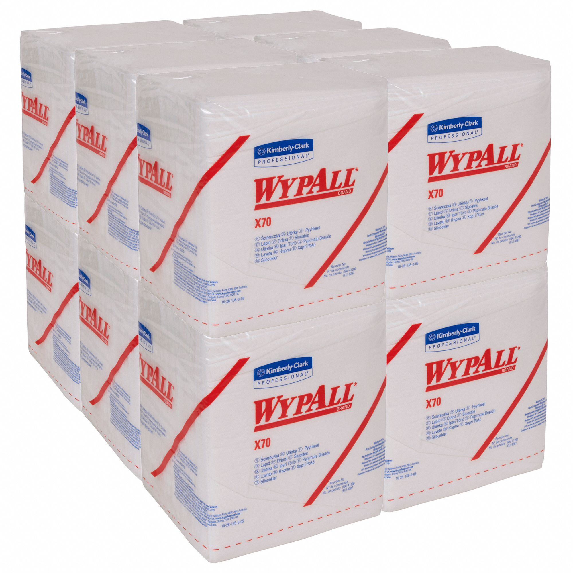 WYPALL Dry Wipe: 1/4 Fold, Heavy Absorbency, Best Wet Strength, WYPALL ...
