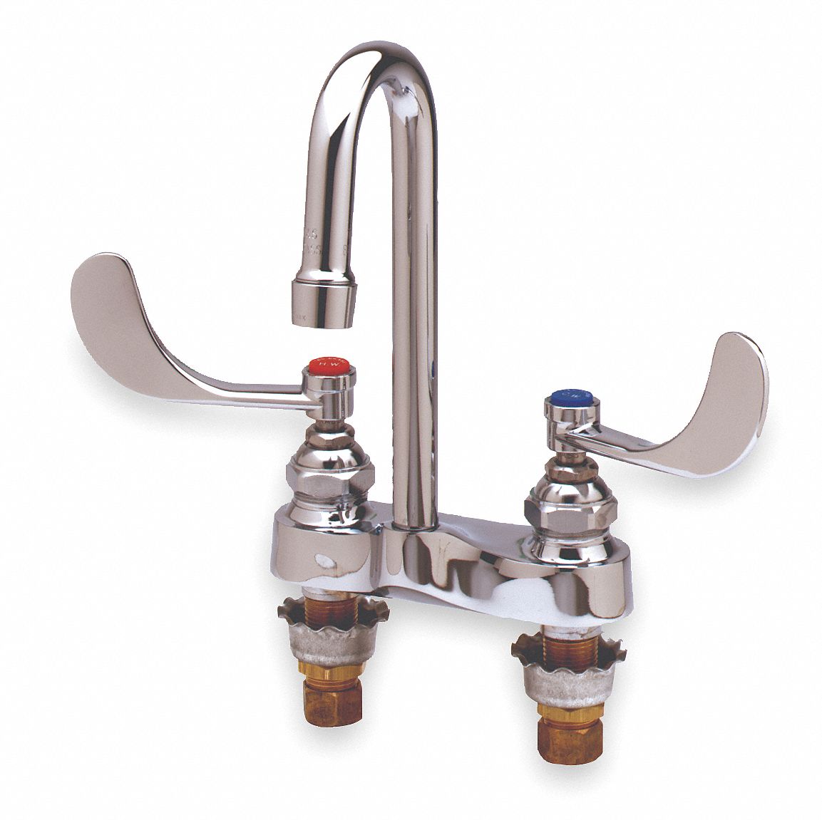 T&S BRASS, Chrome Finish, 2.2 gpm Flow Rate, Gooseneck Faucet - 2MCR9|B ...