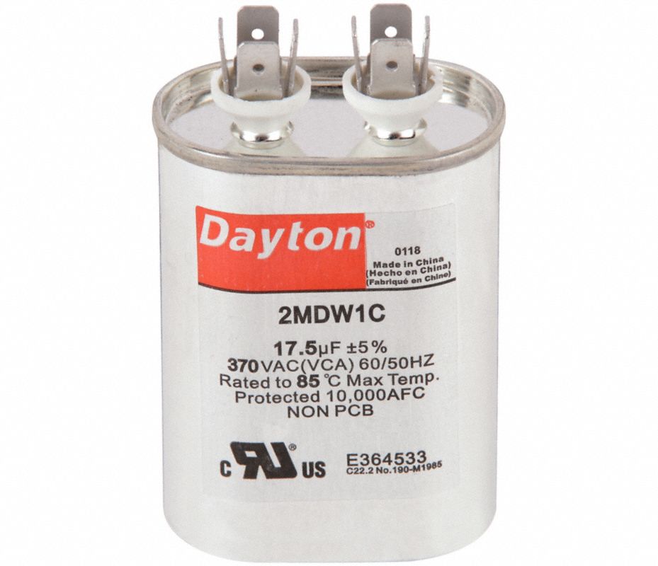 DAYTON Capacitor c/Motor Op.,Micro17.5,Aluminio - 2MDW1 | 2MDW1 ...