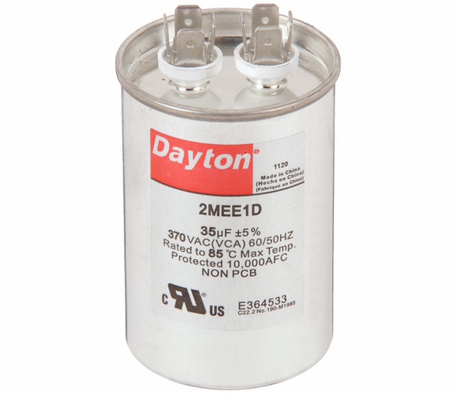 DAYTON Capacitor c/Motor d/Op.,Micro35,370VCA - 2MEE1 | 2MEE1 ...