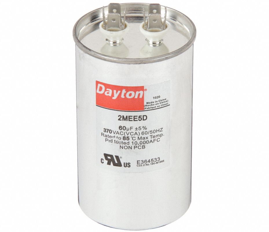 DAYTON Capacitor c/Motor d/Op.,Micro60,Redondo - 2MEE5 | 2MEE5 ...