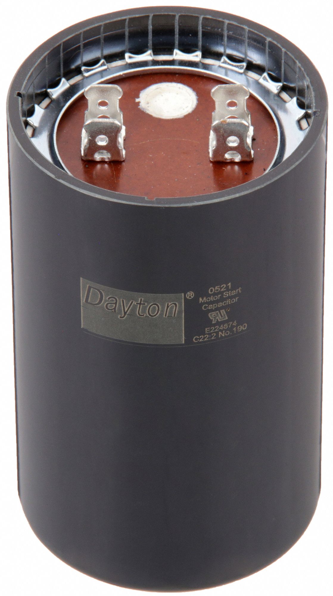 DAYTON, Round, 3 3/8 in Case Ht, Motor Start Capacitor - 2MEL8|2MEL8 ...