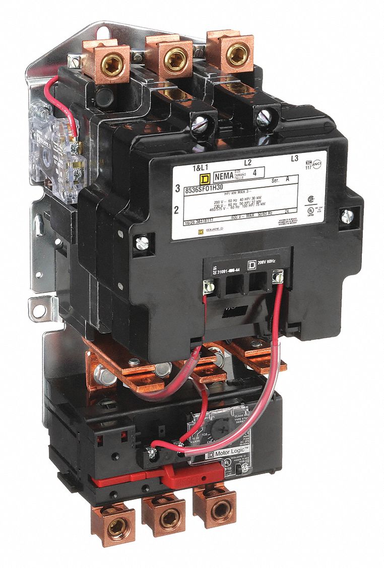 SQUARE D, Non-Reversing, 3 Poles, NEMA Magnetic Motor Starter - 2MMD6 ...