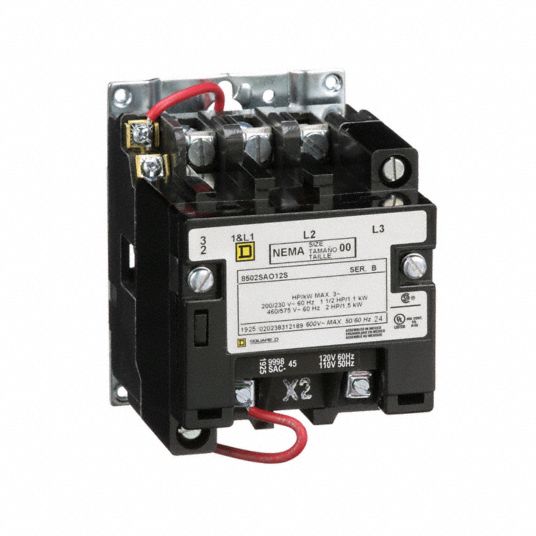 SQUARE D, Non-Reversing, 3 Poles, NEMA Magnetic Contactor - 2MMZ2 ...