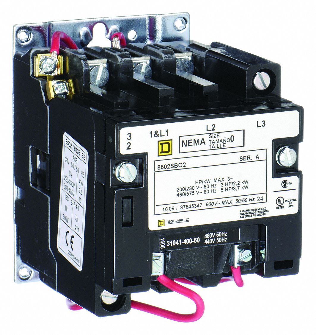 NEMA Magnetic Contactr,18A,480VAC,NEMA 0 - Grainger