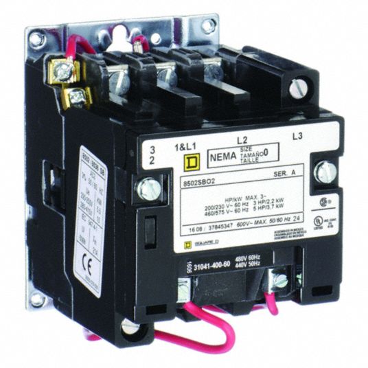 NEMA Magnetic Contactr,18A,480VAC,NEMA 0 - Grainger