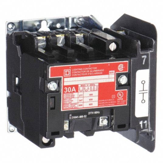 Lighting Contactr,4P,277V,Open,ElecHeld - Grainger