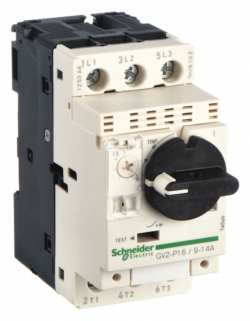 SCHNEIDER, Non-Reversing, 3 Poles, Manual Motor Starter - 2MNJ9|GV2P16 ...