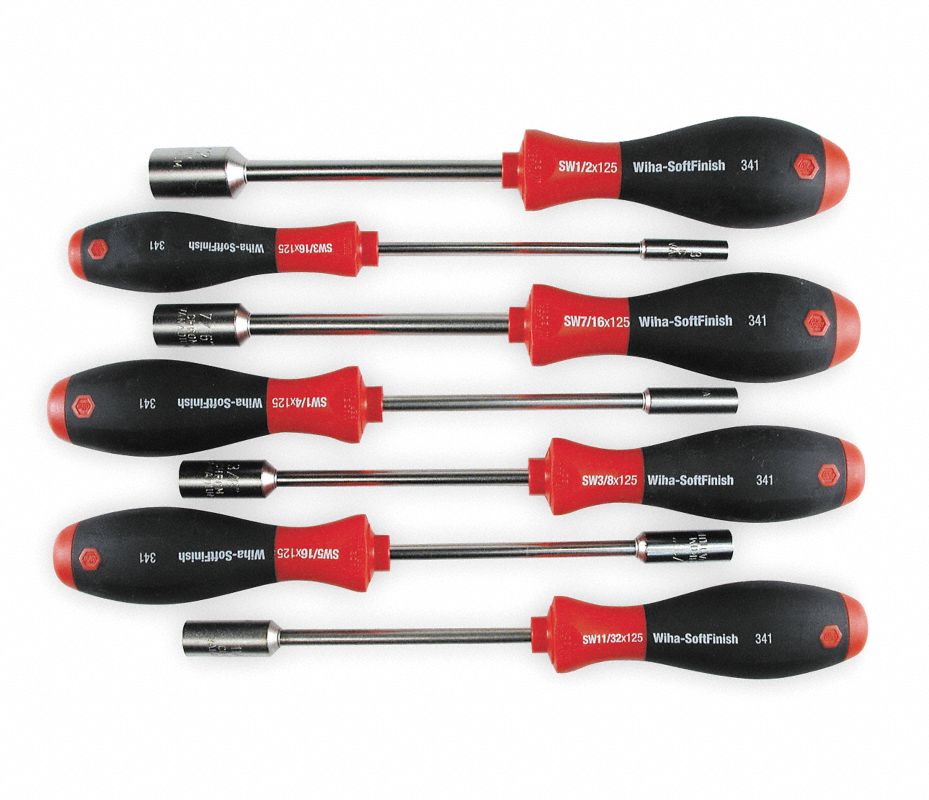 WIHA Juego de Destornilladores de Caja, Negro/Rojo,Tamaño Hexagonal del ...