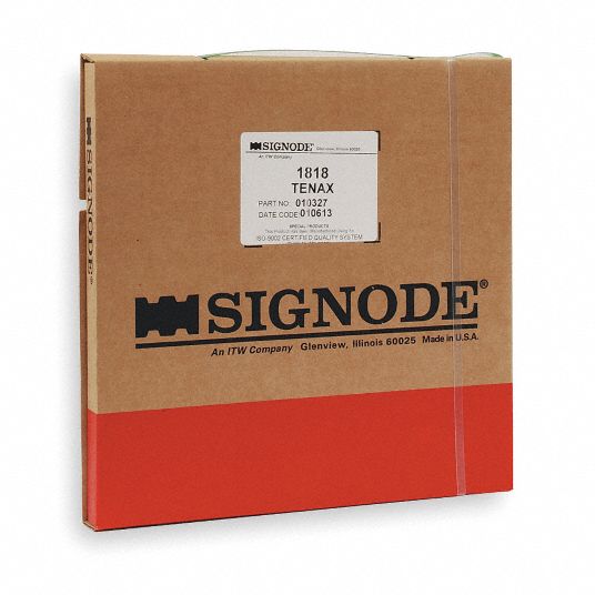 SIGNODE, 800 lb Break Strength, 300 ft Overall Lg, Plastic Strapping ...
