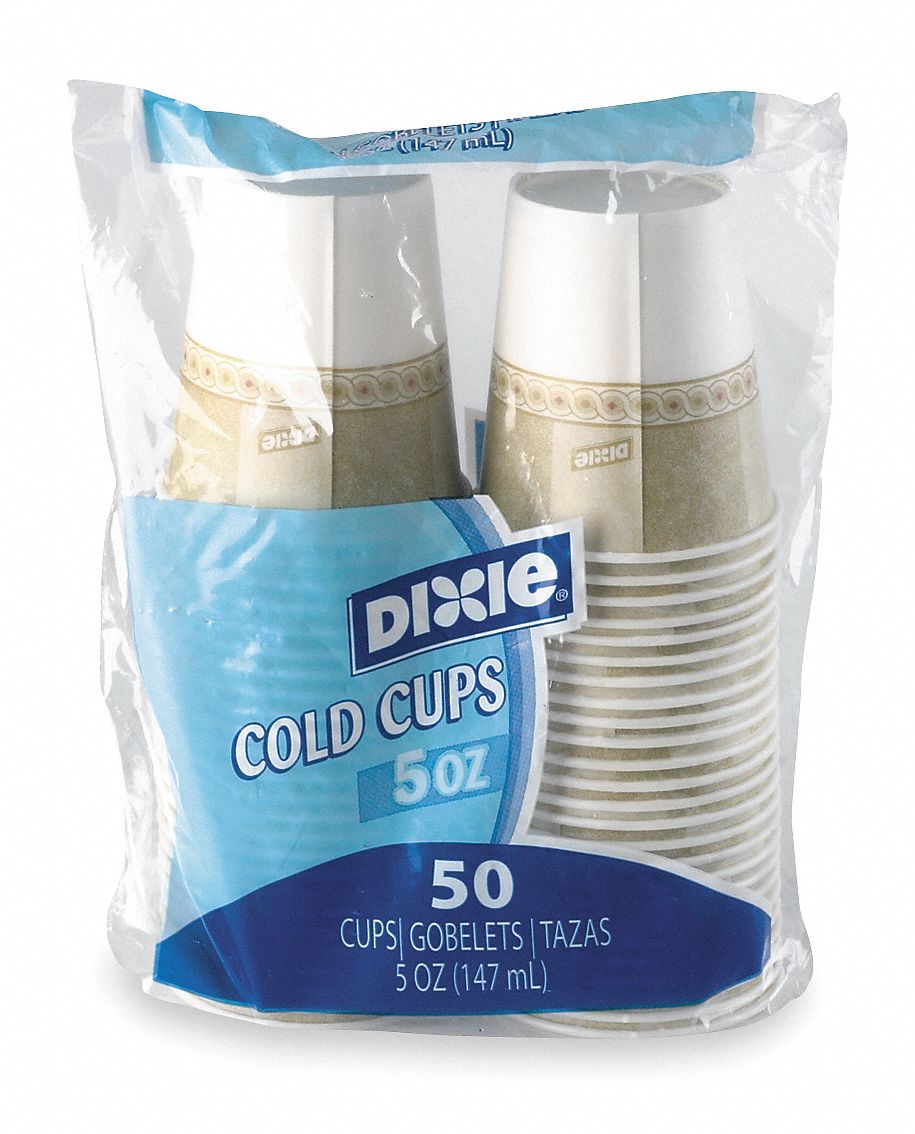 DIXIE Paper Disposable Cold Cup, 50 PK - 2MV92|58SCDX - Grainger