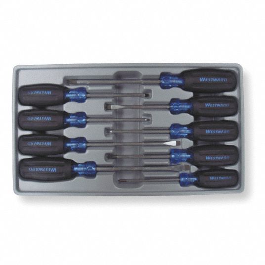 Screwdriver Set, Assorted, Number of Pieces 9 - Grainger