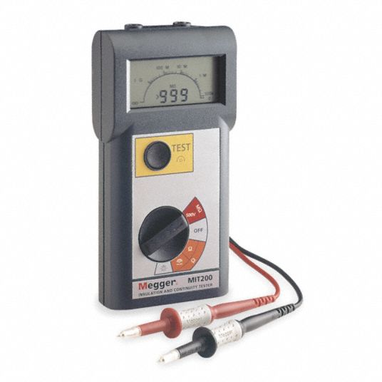 MEGGER, 10 kiloohm to 1 gigohm, CAT III 600V, Megohmmeter - 2MY31 ...