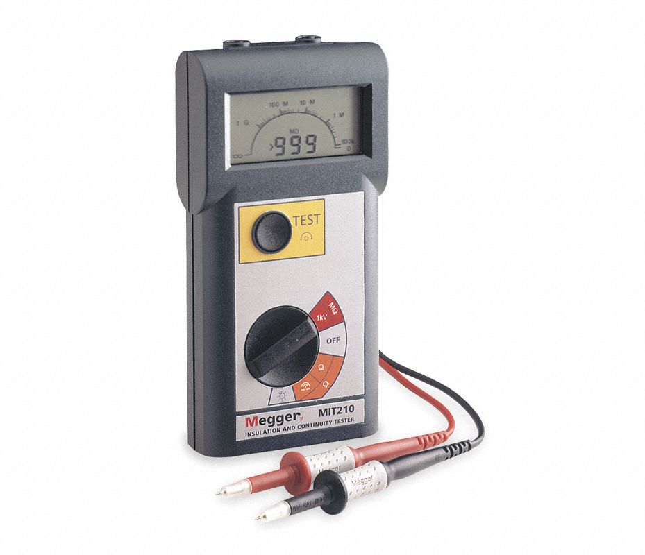 MEGGER Megóhmetro de batería LCD digital Resistencia al aislamiento 10 ...