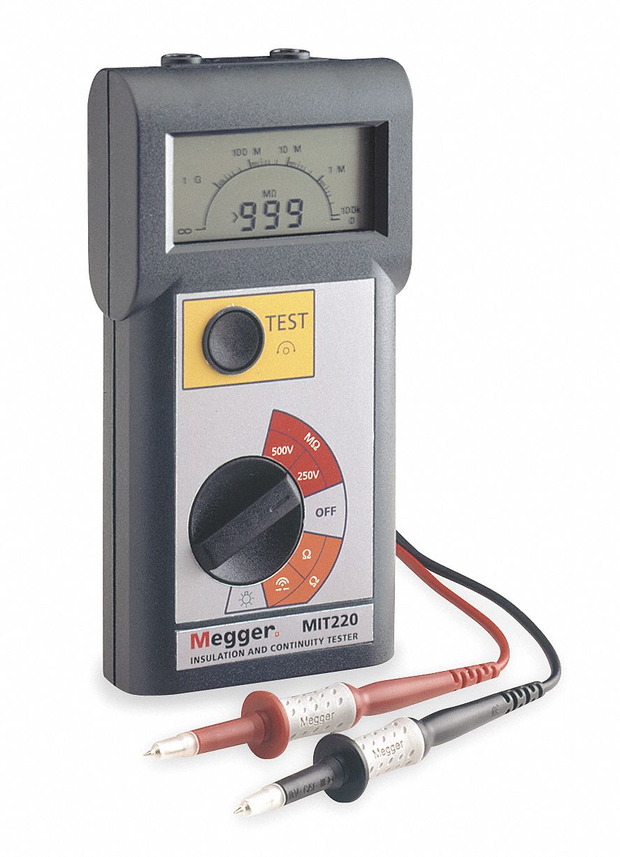 Digital LCD Battery Operated Megohmmeter; Insulation Resistance Range ...