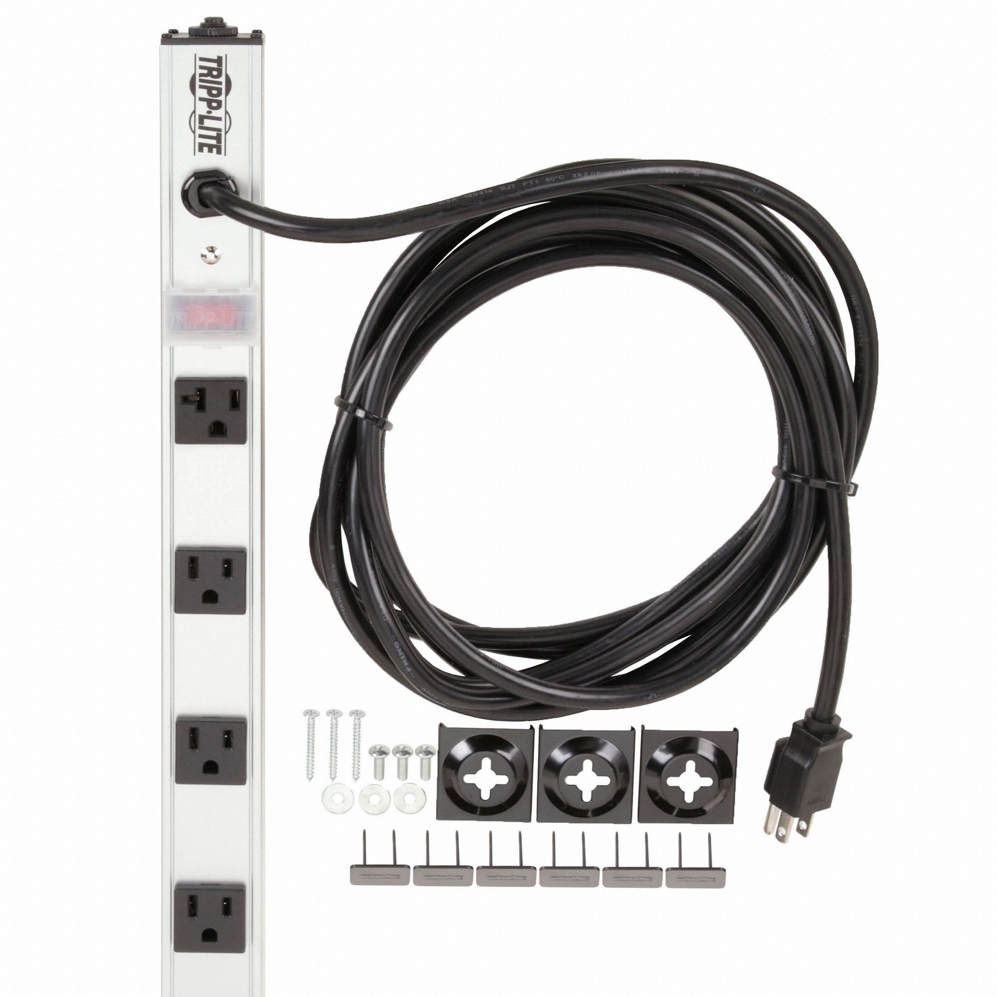TRIPP LITE Outlet Strip: 24 Outlets, 15 ft Cord Lg, 20 A Max. Amps ...
