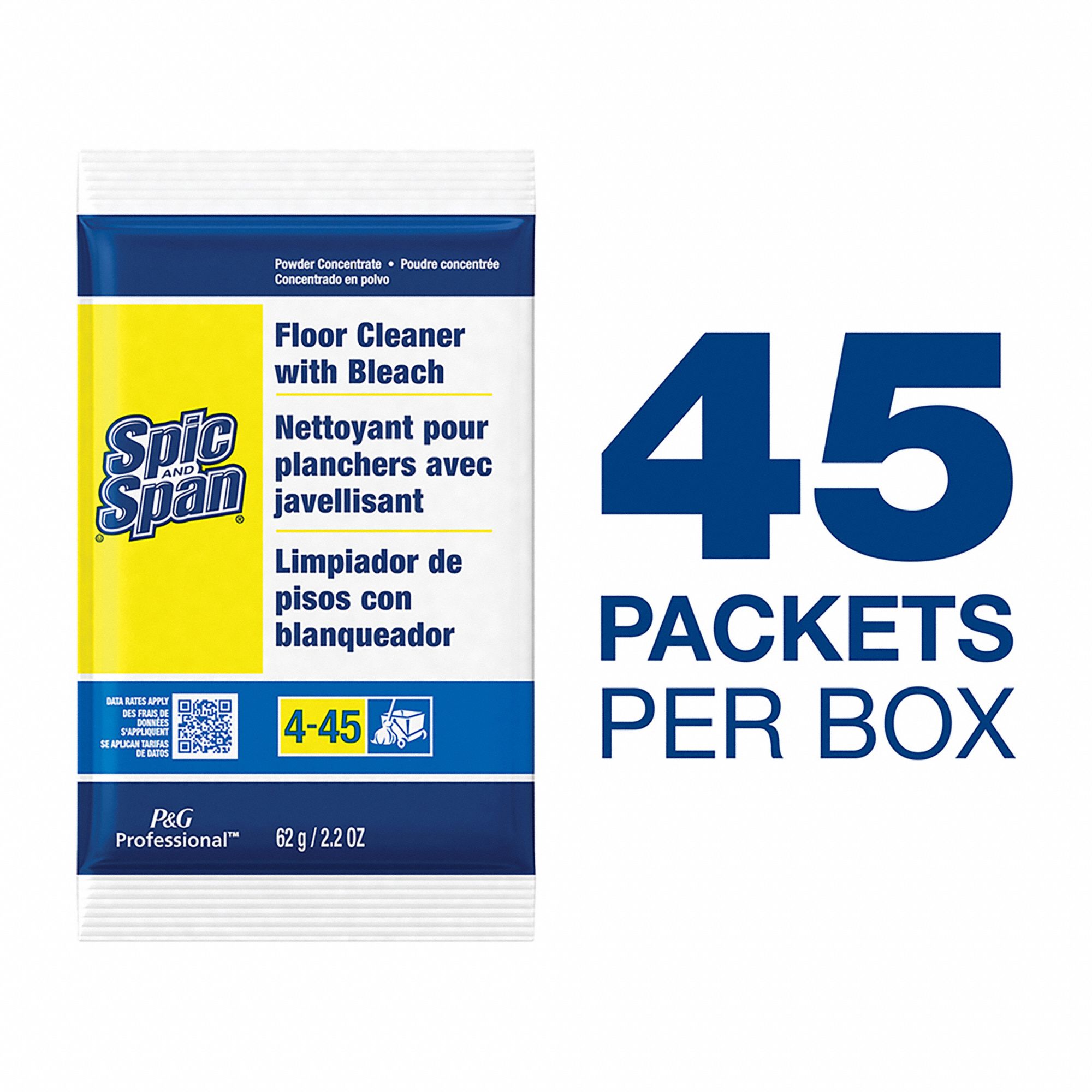 SPIC AND SPAN Bleach Floor Cleaner: Packet, 2.2 oz Container Size ...