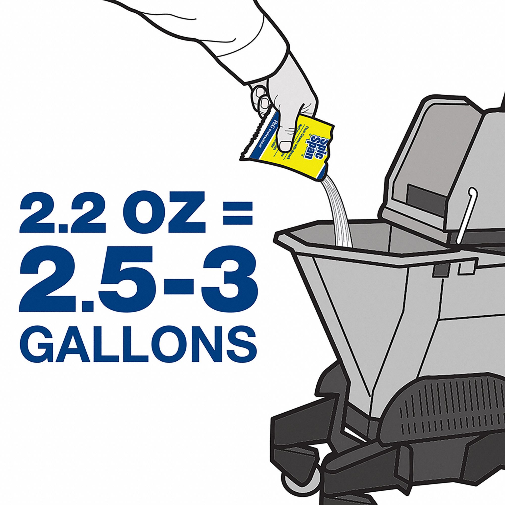 SPIC AND SPAN Bleach Floor Cleaner: Packet, 2.2 oz Container Size ...