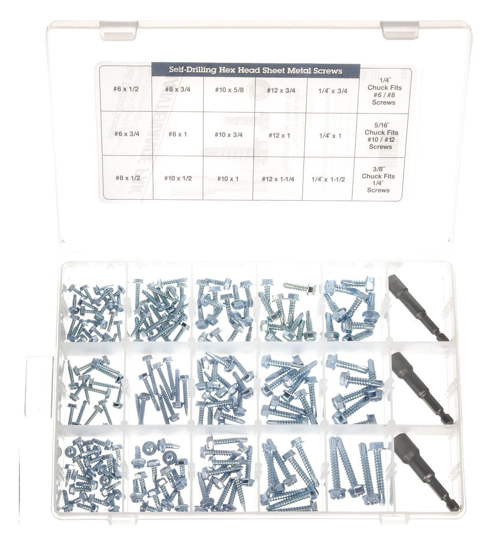 Self-Drilling Screw Assortment - Grainger