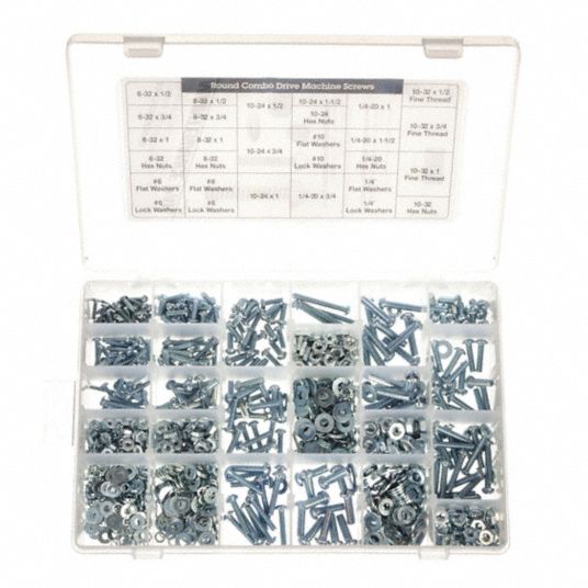 Machine Screw, Nut, and Washer Assortment - Grainger