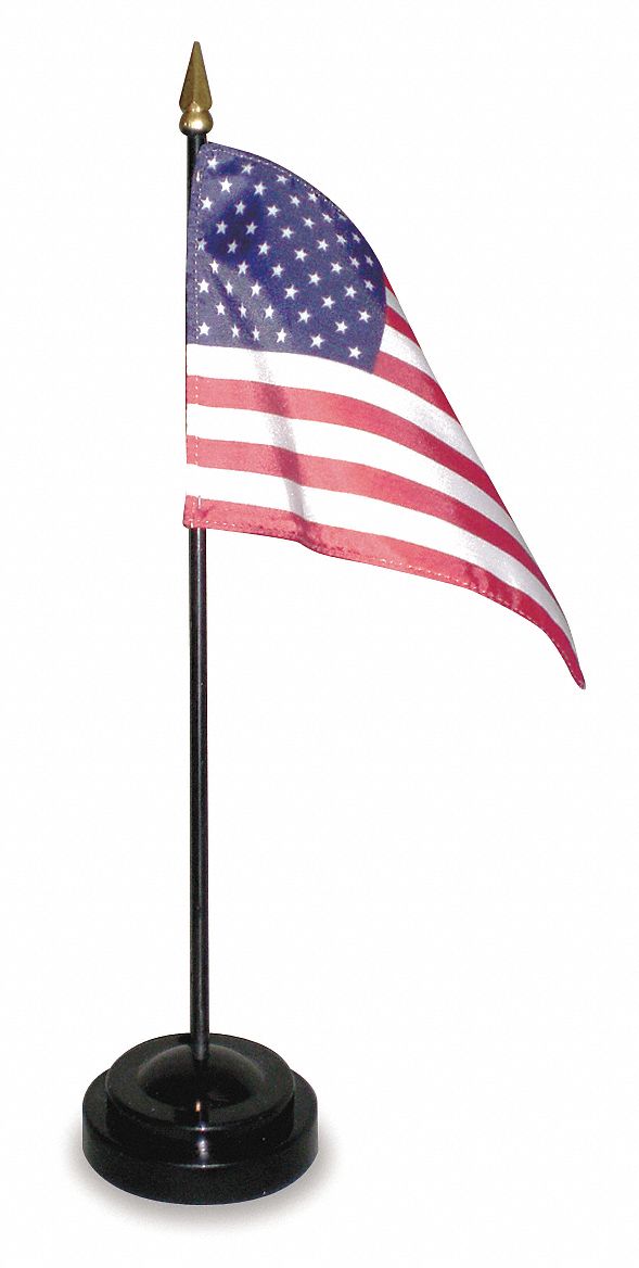 Nylon, Indoor, US Desk Flag Set - 2NEE3|47300 - Grainger