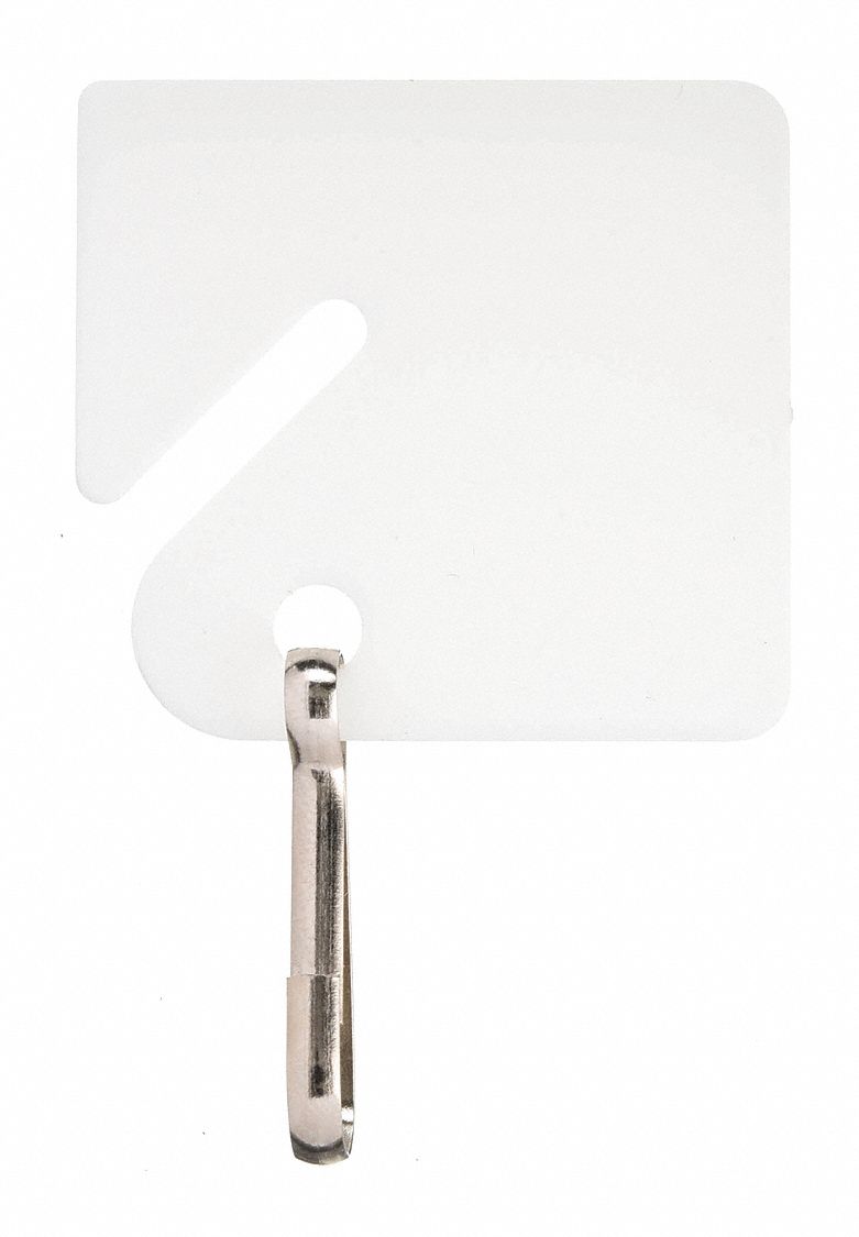 50 Key Tags, Square-Slotted, Key Tag - 33J870|33J870 - Grainger