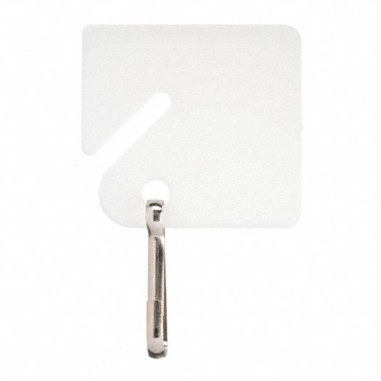 50 Key Tags, Square-Slotted, Key Tag - 33J870|33J870 - Grainger
