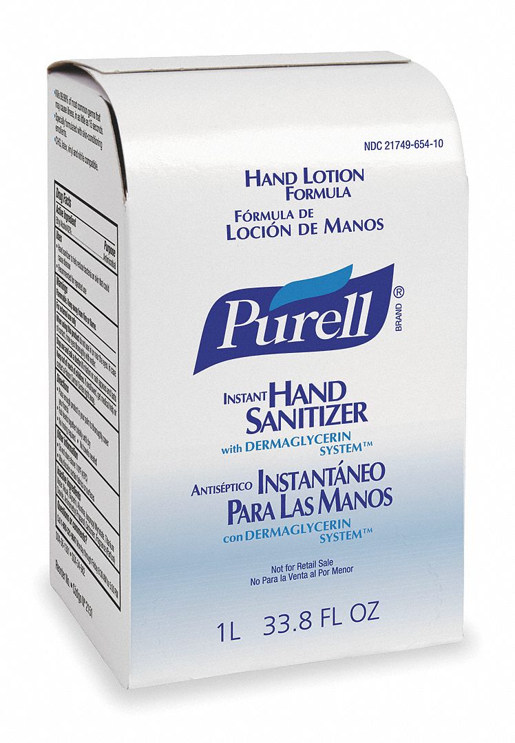 Hand Sanitizer, 1000mL, Gel, PK 8 - Grainger