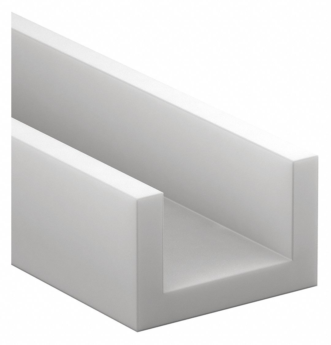 10 ft Lg, 3 in Outside Base Wd, Polyethylene U-Channel - 2NJC5|2NJC5 ...