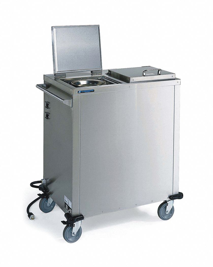 LAKESIDE, Heated, 10 1/4 in Plate Size, Plate Dispenser Cart - 2NKE9 ...