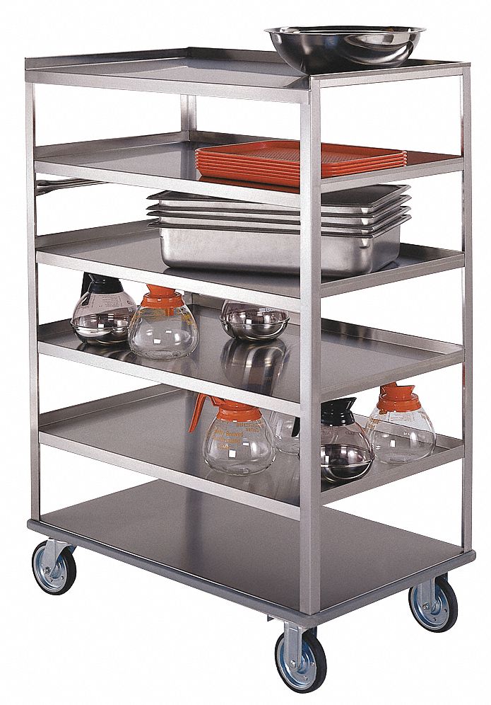 LAKESIDE, 500 lb Max Load Capacity, 4 Shelves, Banquet Cart - 2NKK1|461 ...