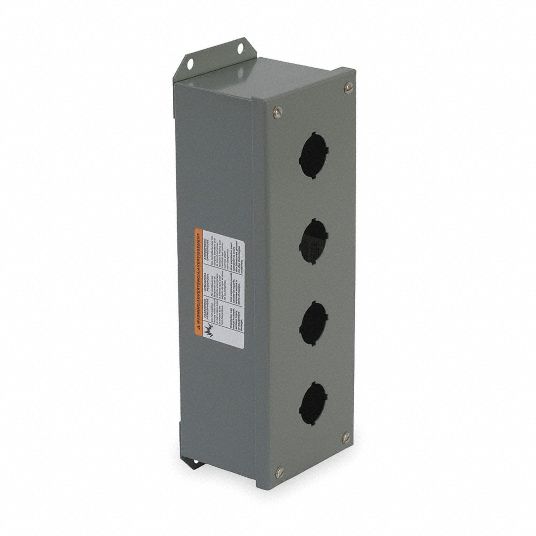 SCHNEIDER ELECTRIC, 30mm, 4 Holes, Push Button Enclosure - 2NMC2 ...