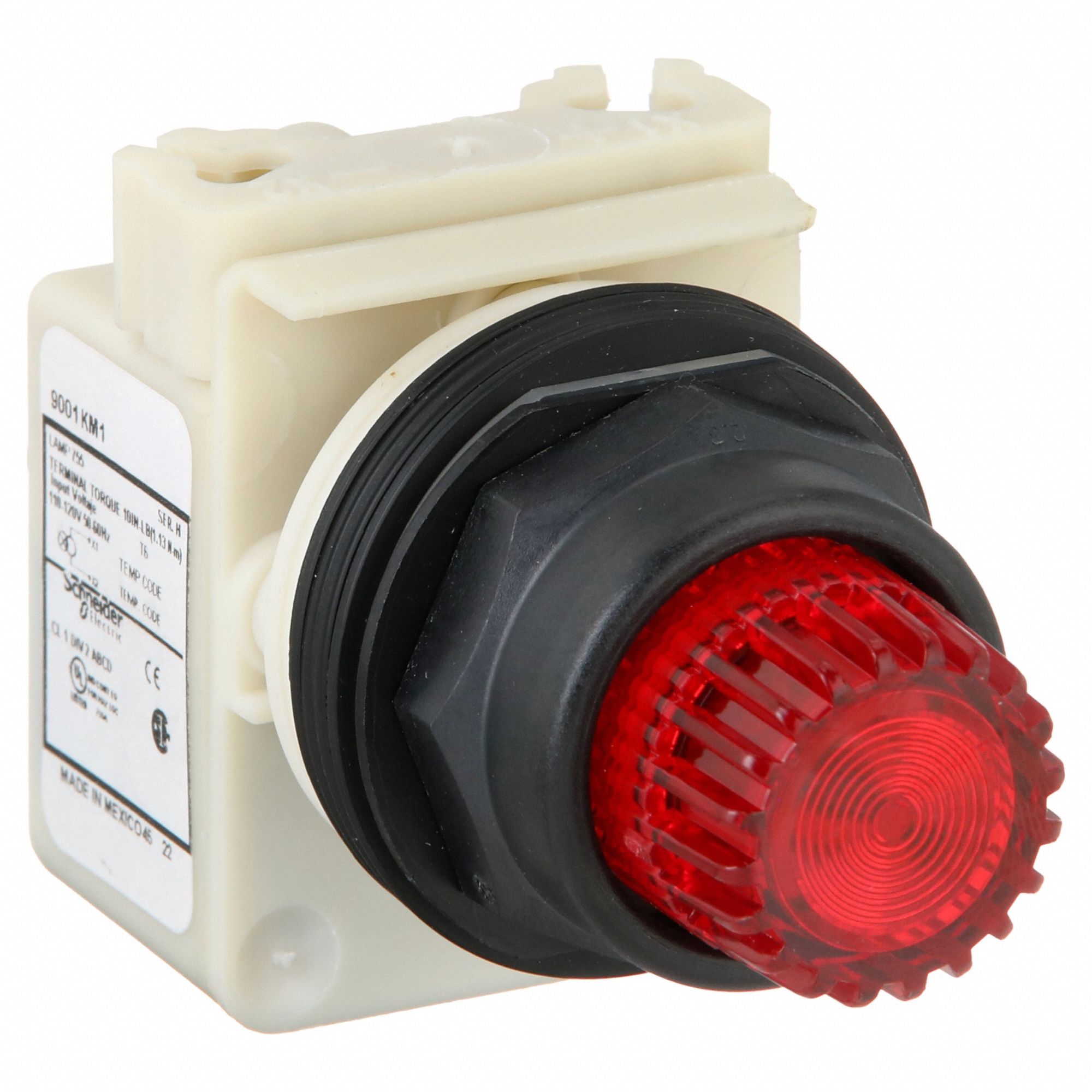 SCHNEIDER ELECTRIC, Red, 30 mm Mounting Size, Extended Push Button ...