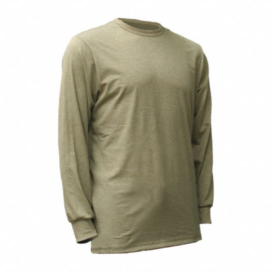 NATIONAL SAFETY APPAREL Flame-Resistant Crewneck Shirt - 2NNP3 ...