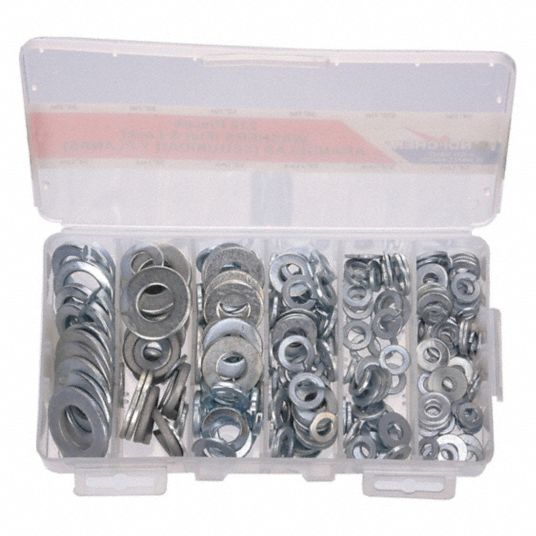 Grade 8, Steel, Washer Assortment - 2NRZ9|WWG-DISP-FW232 - Grainger