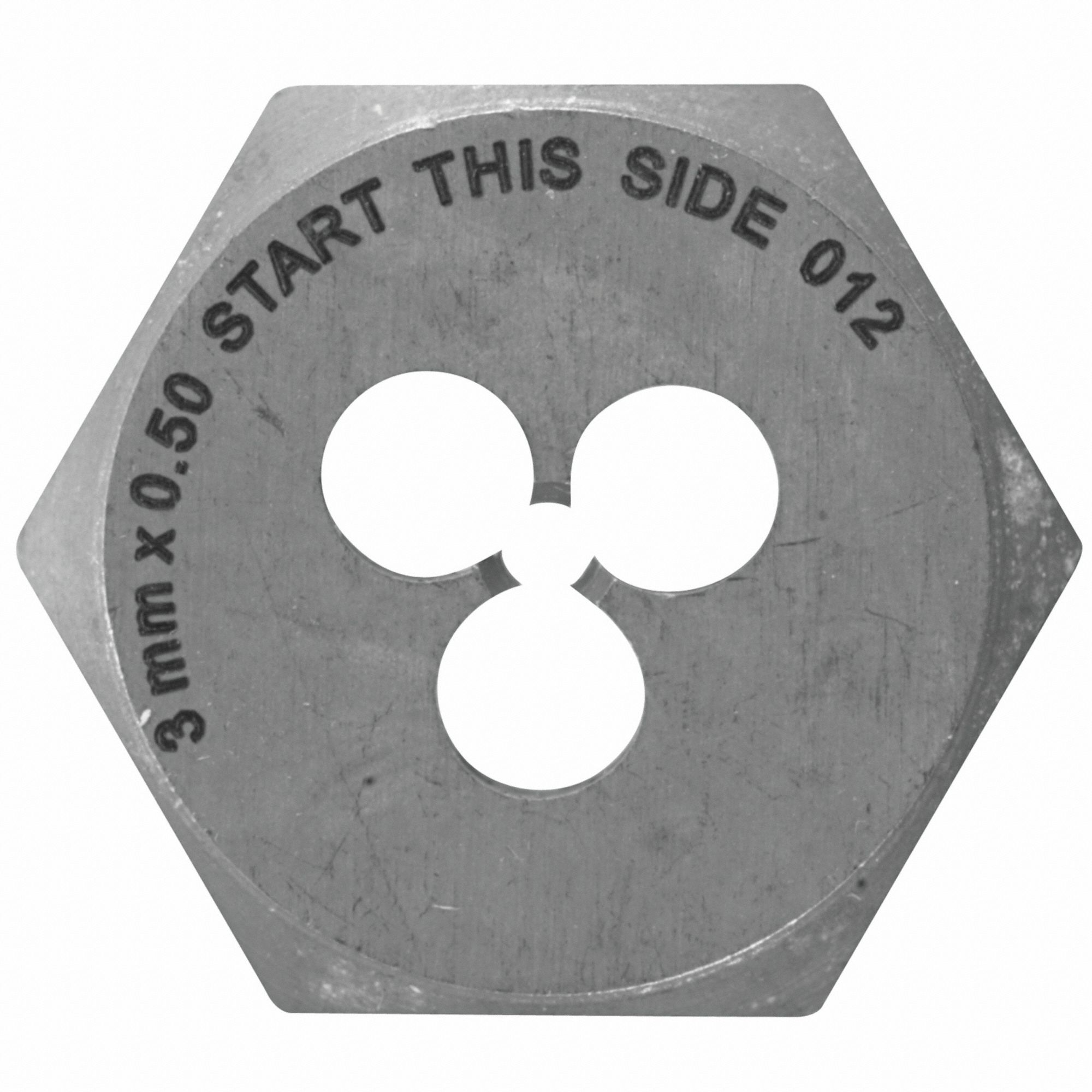 BOSCH Hex Threading Die: Solid, Carbon Steel, Right Hand, M3x0.50 ...