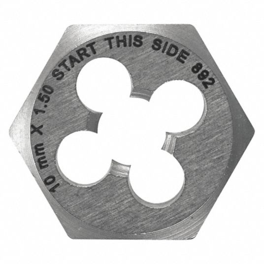 BOSCH Hex Threading Die: Solid, Carbon Steel, Right Hand, M10x1.50 ...
